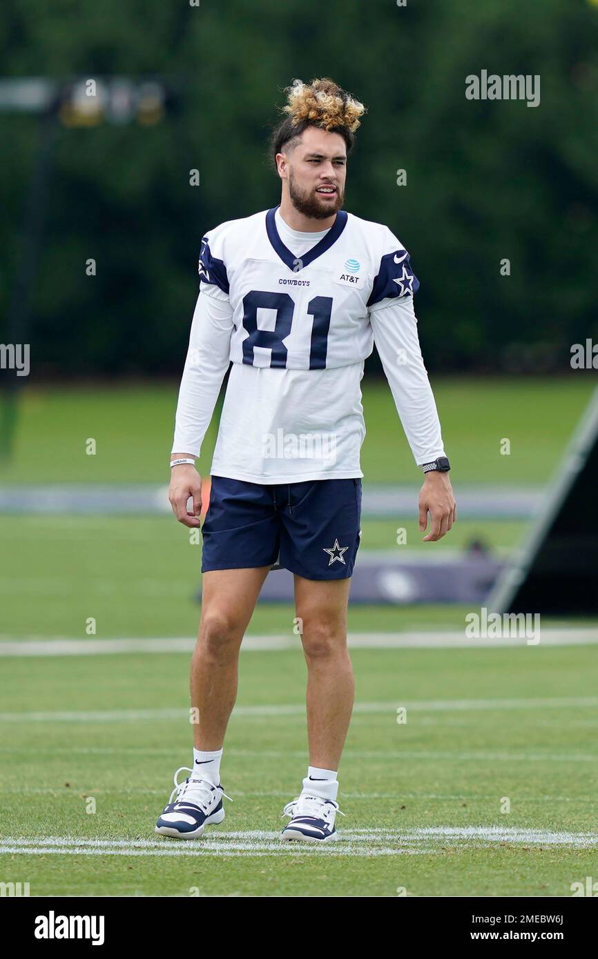 Dallas Cowboys wide reciever Simi Fehoko (81) stands on the field ...