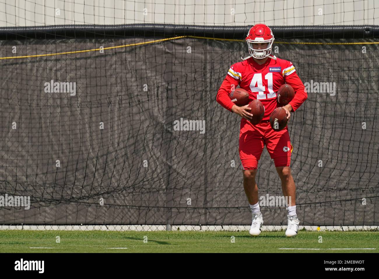 Kansas City Chiefs long snapper James Winchester participates in a ...