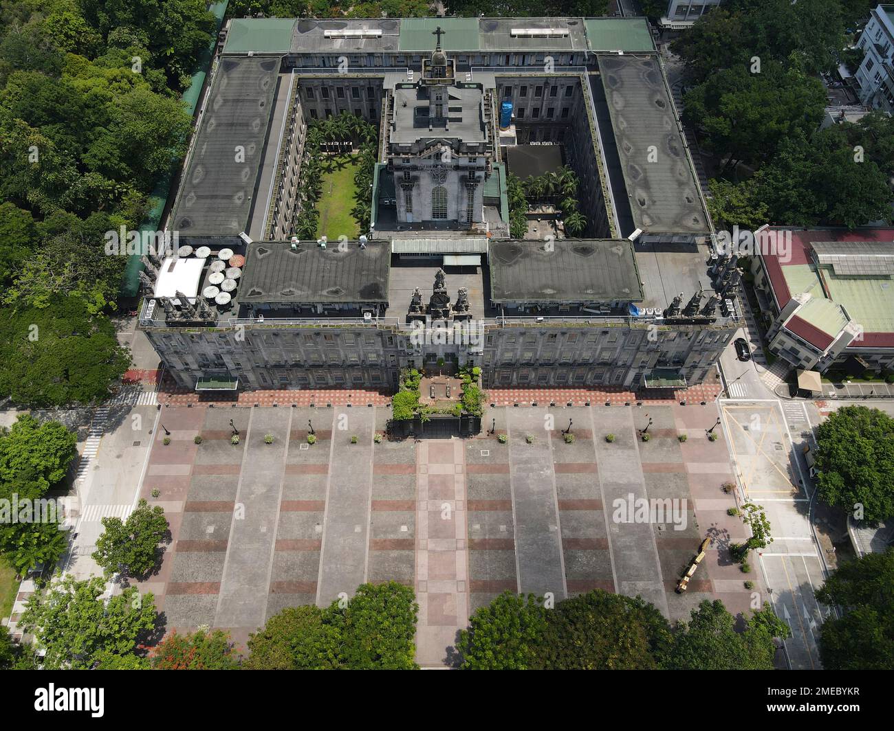 An aerial view of the Royal and Pontifical University of Santo Tomas shows the main campus ...