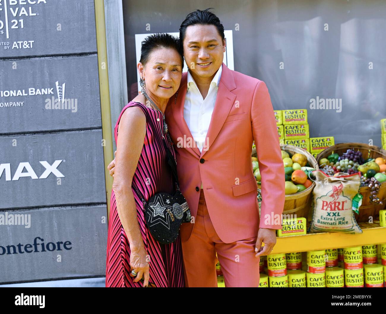 Director Jon M. Chu, right, and his mother Ruth Chu attend the 2021 ...
