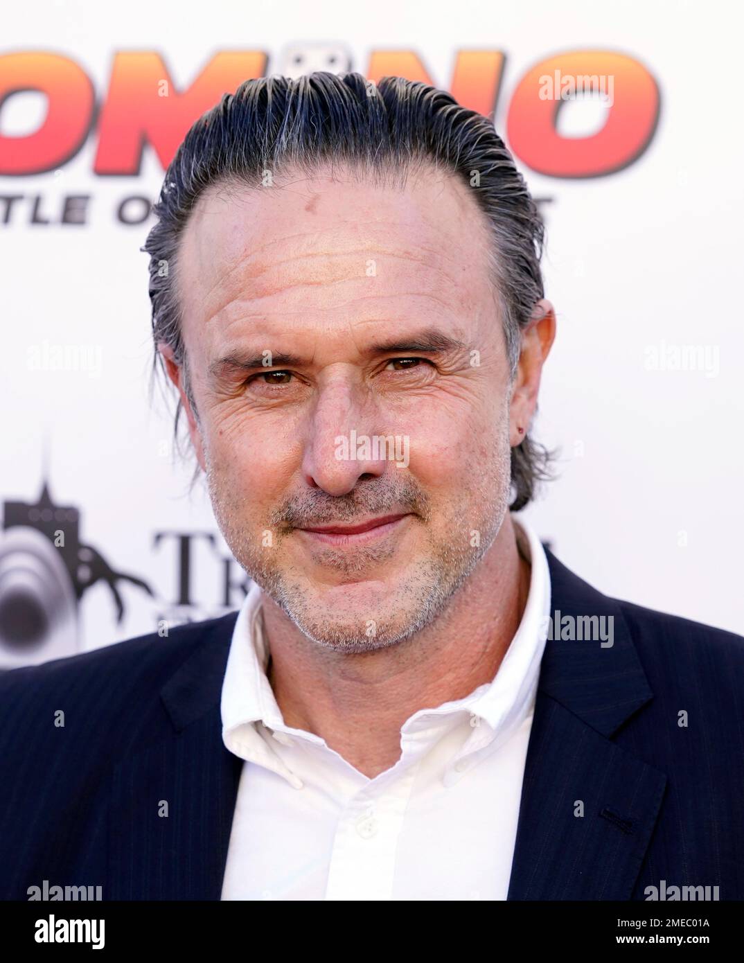 David Arquette, a cast member in "Domino: Battle of the Bones," poses ...