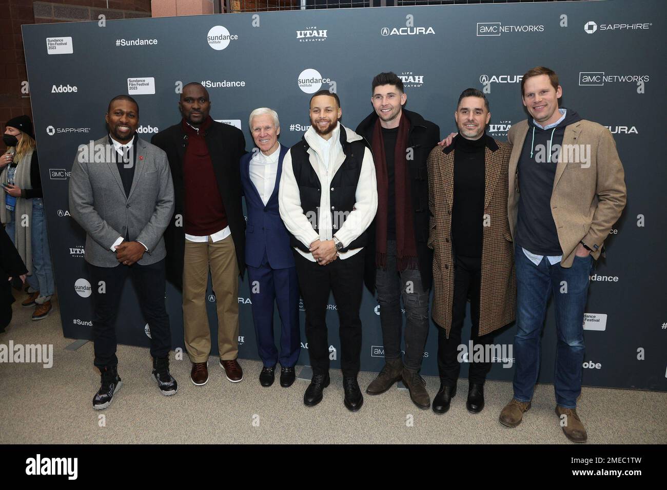 Park City, UT, USA. 23rd Jan, 2023. Guest, Andrew Lovedale, Bob ...