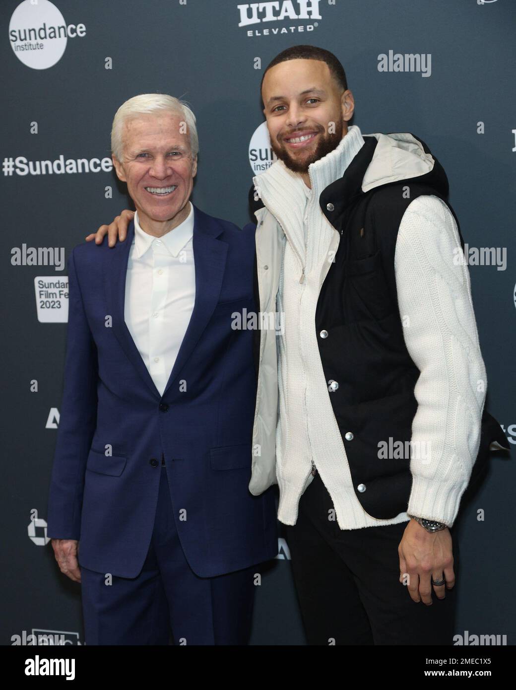 Park City, UT, USA. 23rd Jan, 2023. Bob McKillop, Stephen Curry at arrivals for STEPHEN CURRY ...