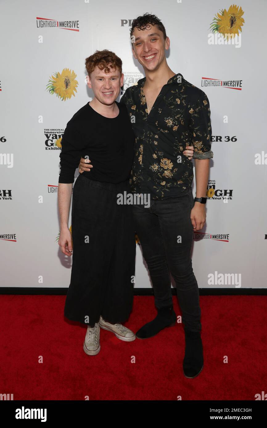 Matthew Kemp, left, and Luke Bernier, right, attend the "Immersive Van ...