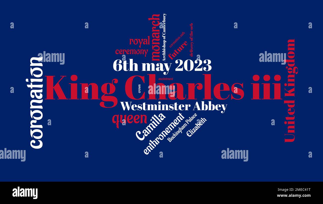 Word cloud of the coronation of His Royal Majesty King Charles III on ...