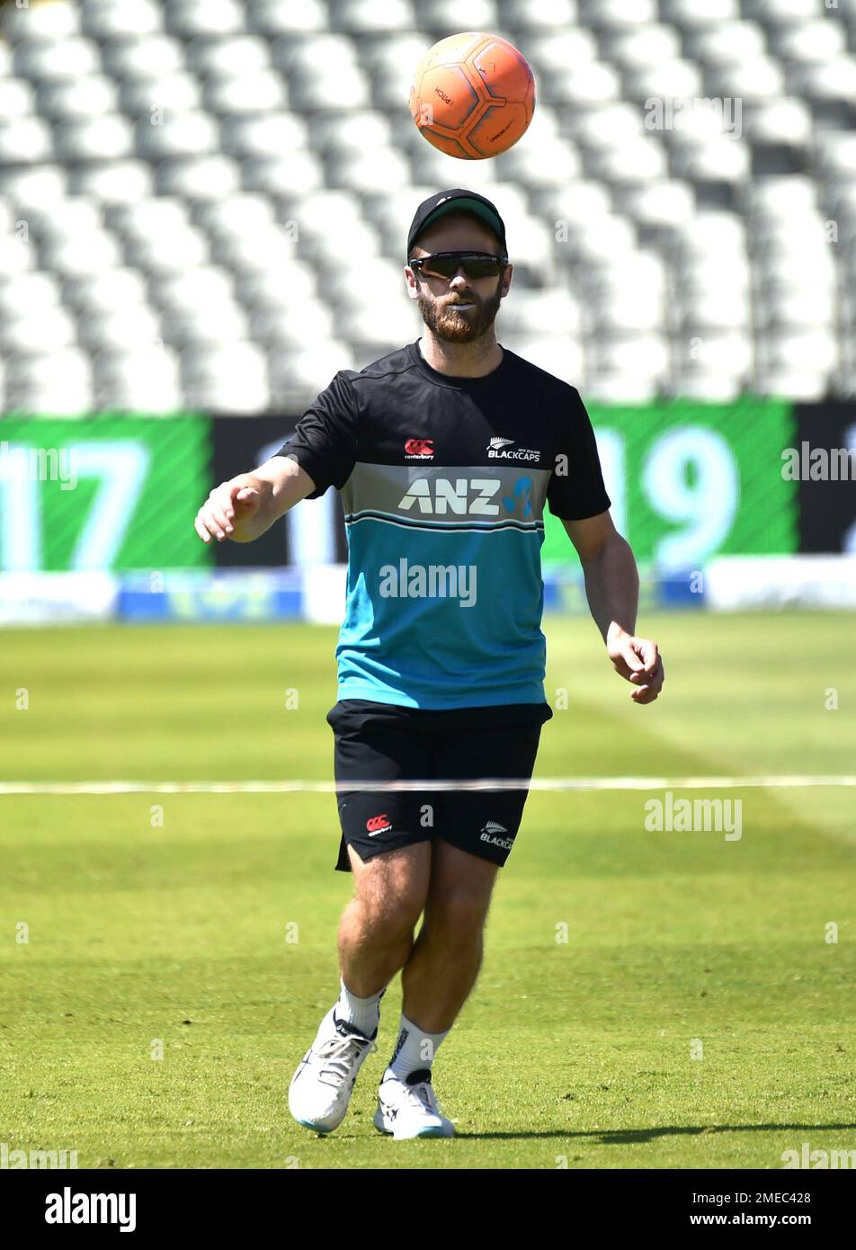 New Zealand's Kane Williamson during a nets session at Edgbaston ahead ...