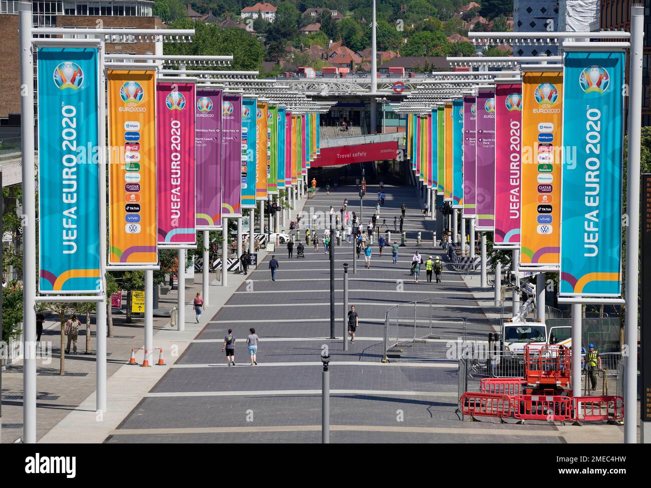 The entrance path to Wembley stadium, ahead of the upcoming Euro 2020 ...