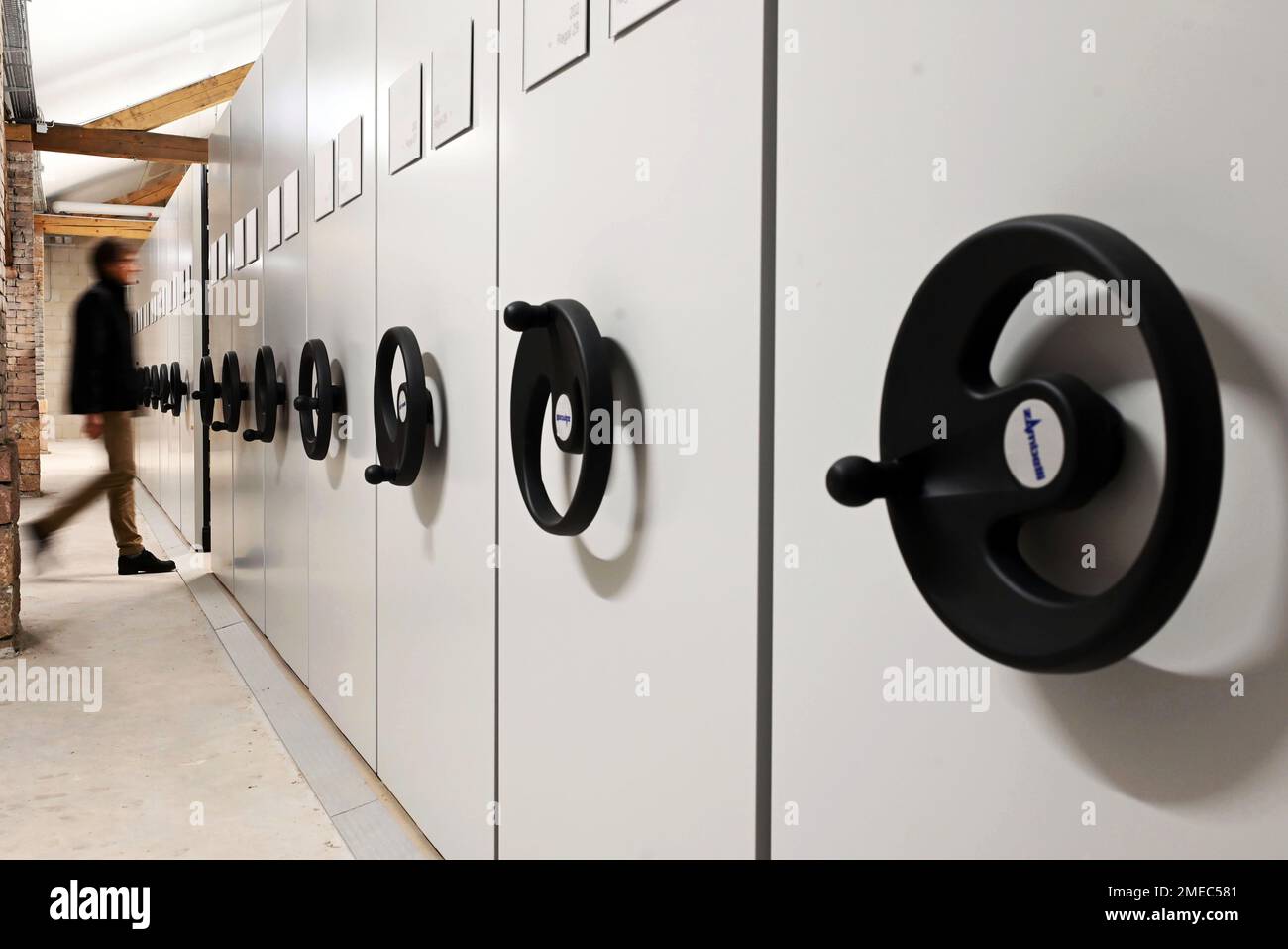 Rastatt, Germany. 19th Jan, 2023. View of archive cabinets in the newly ...