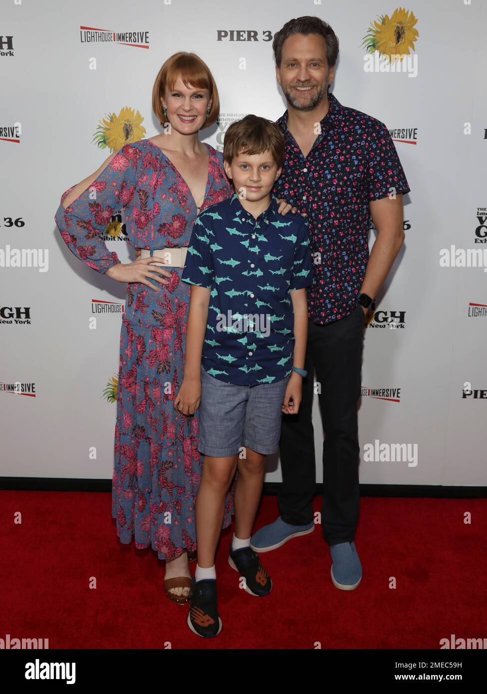 Actress Kate Baldwin, from left, son Colin Rowat, and husband Graham ...