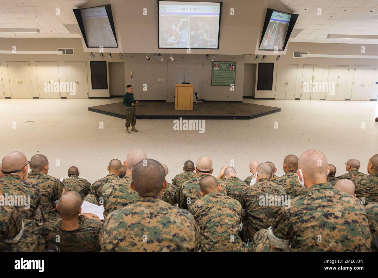 U.S. Marine Corps recruits with India Company, 3rd Recruit Training ...