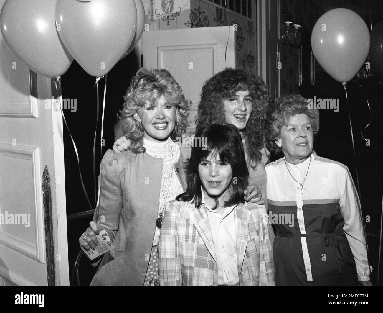 Connis Stevens with daughters Joley and Tricia and mother Eleanor at ...