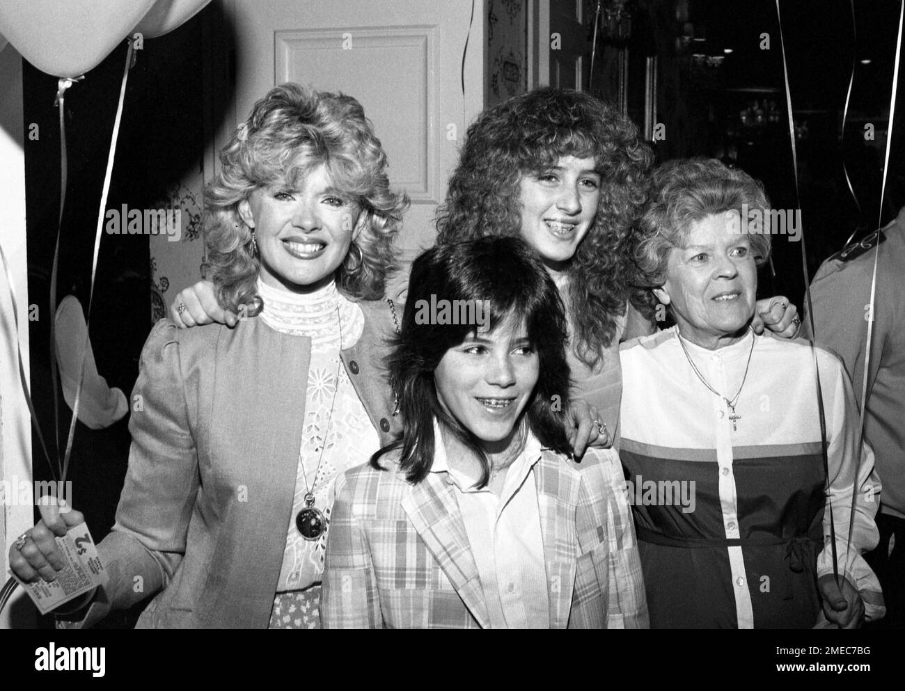 Connis Stevens with daughters Joley and Tricia and mother Eleanor at ...