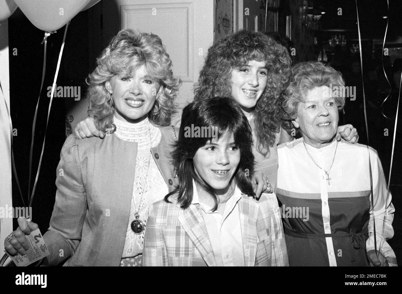 Connis Stevens with daughters Joley and Tricia and mother Eleanor at ...