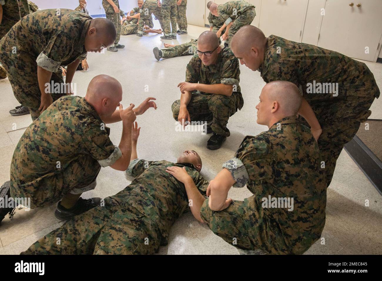 U.S. Marine Corps recruits with India Company, 3rd Recruit Training ...