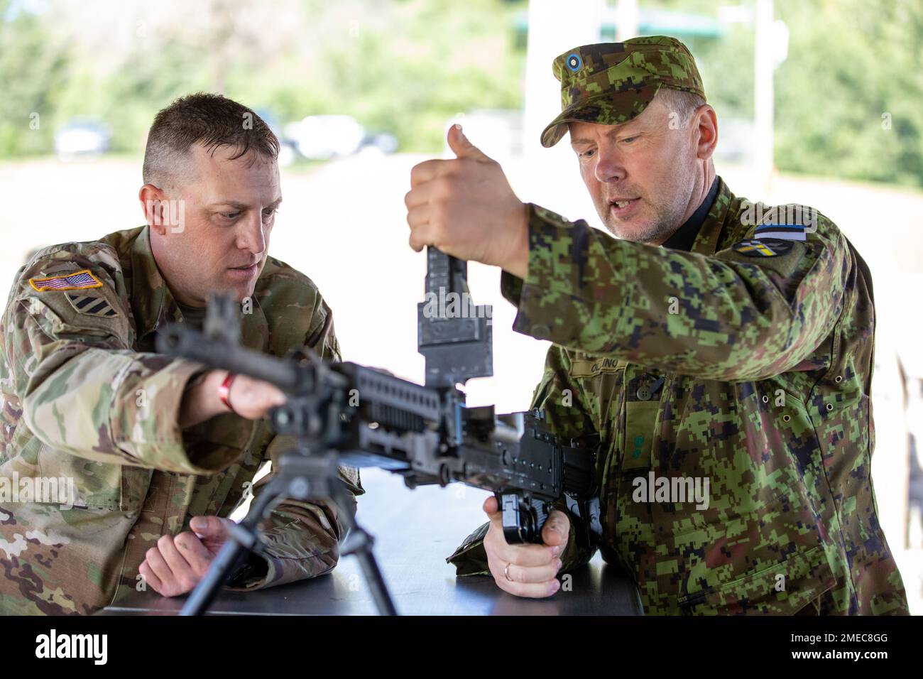 U.S. Army Reserve Staff Sgt. Stephen Thale, master gunner for the 84th ...