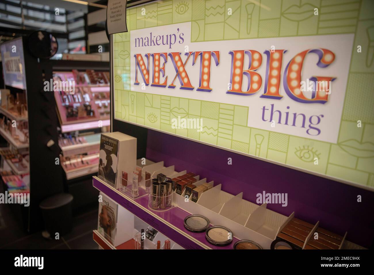 In this photo taken on May 7, 2021, a display inside a Sephora store in ...