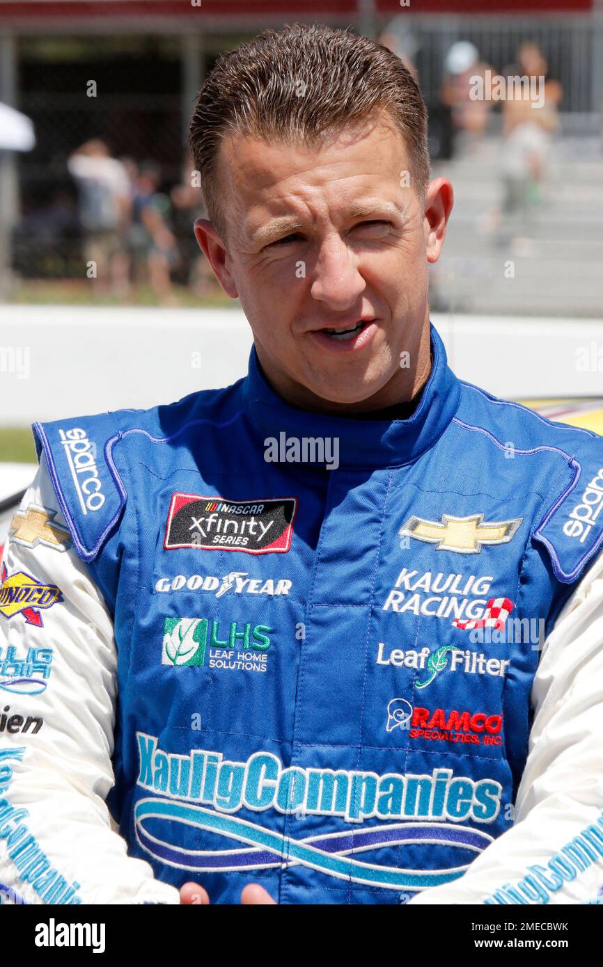 A.J. Allmendinger is seen on pit road before the start of the B&L ...