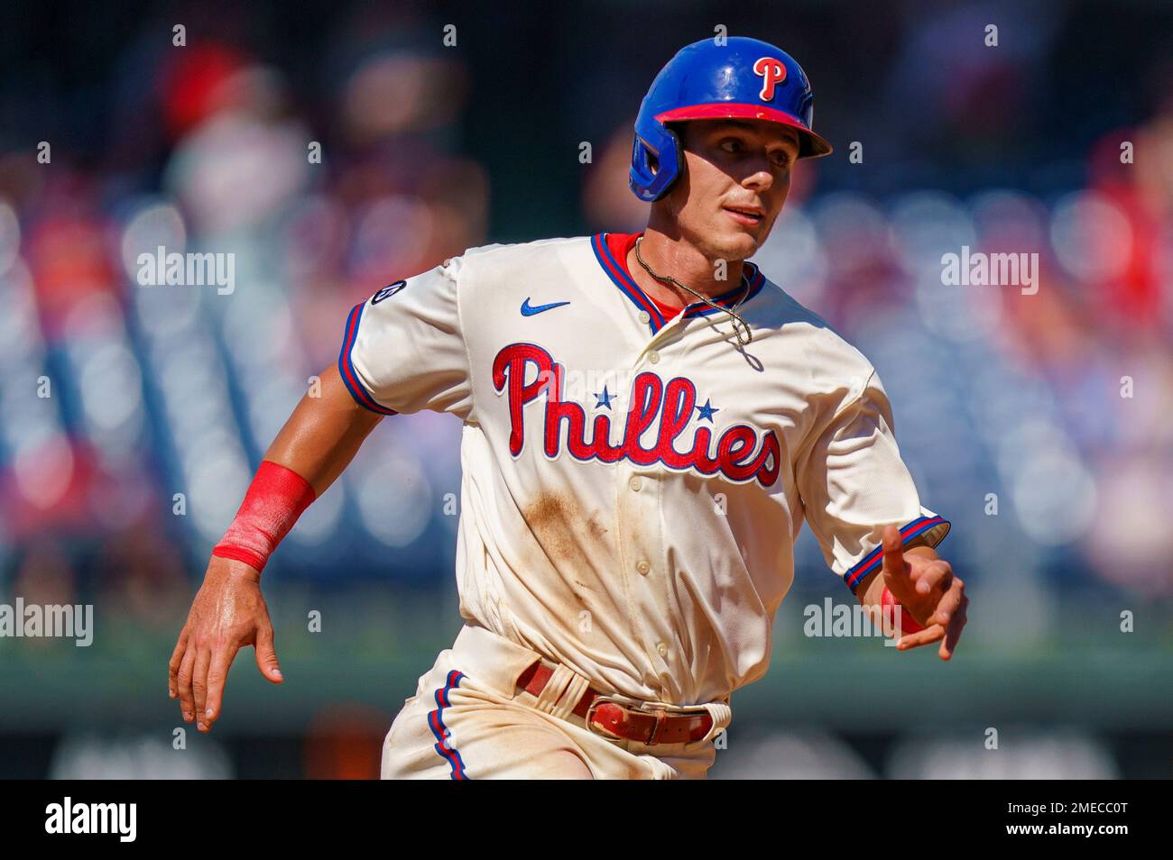 Philadelphia Phillies' Nick Maton in action during a baseball game ...