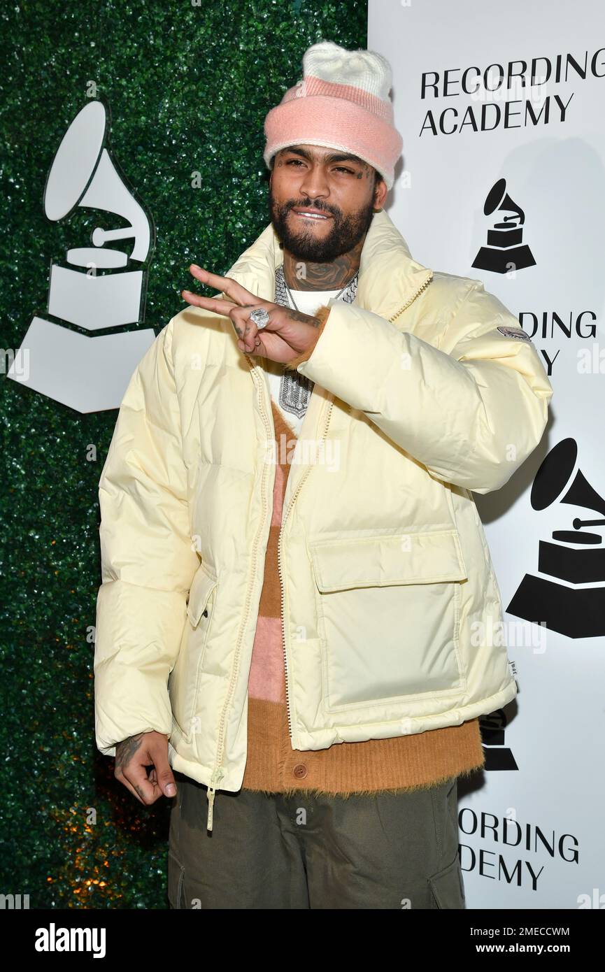 New York, USA. 23rd Jan, 2023. Rapper Dave East attends the 65th Annual ...
