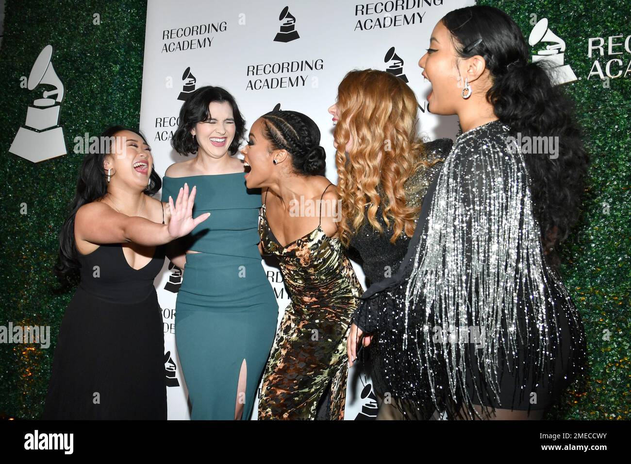 New York, USA. 23rd Jan, 2023. Six the musical cast members (l-r ...