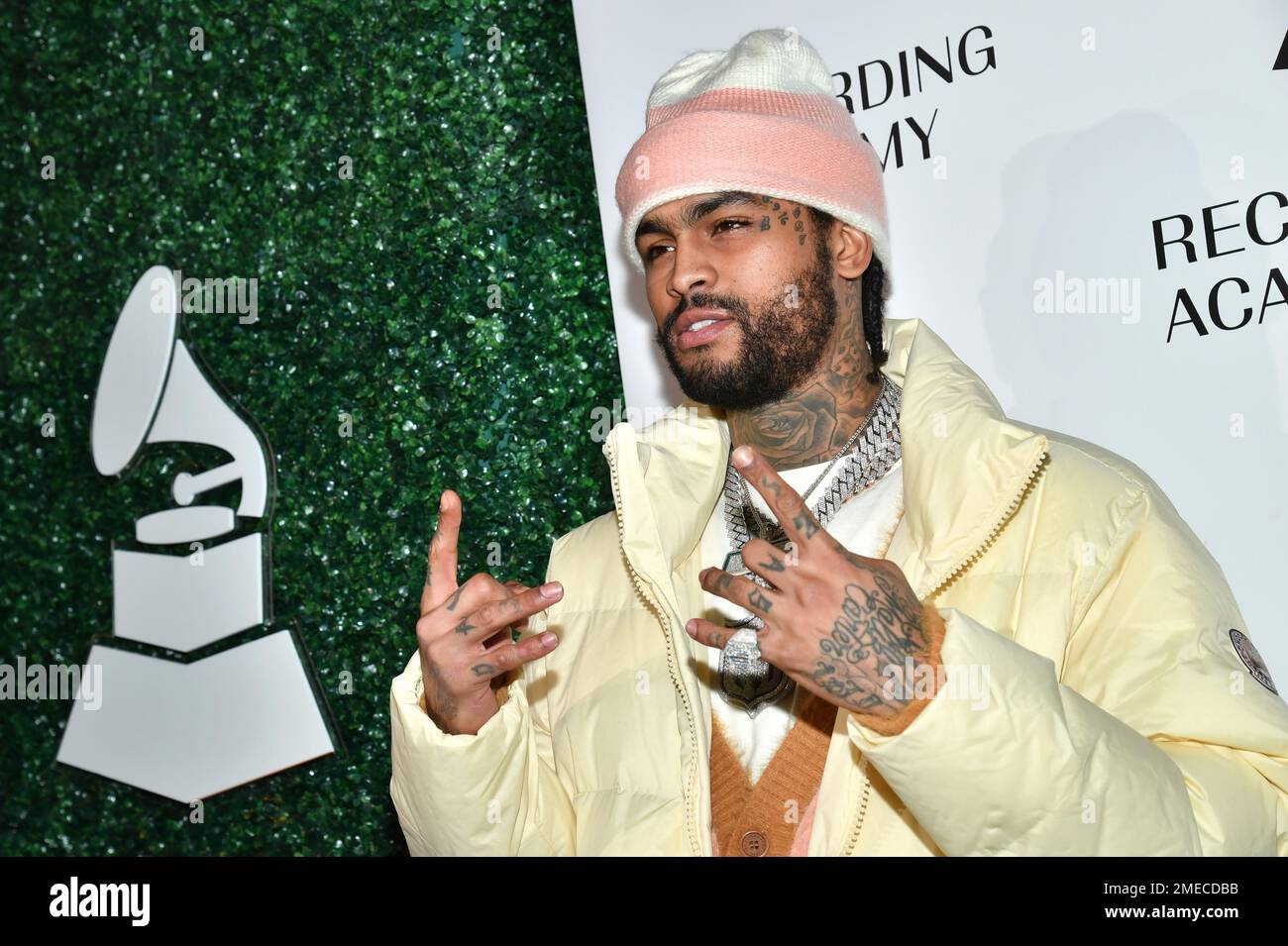 New York, USA. 23rd Jan, 2023. Rapper Dave East attends the 65th Annual ...