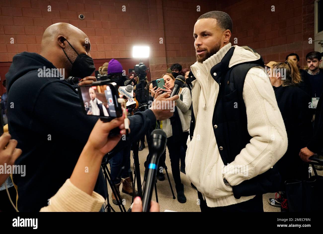 Golden State Warriors NBA basketball player Stephen Curry, the subject of the documentary film ...