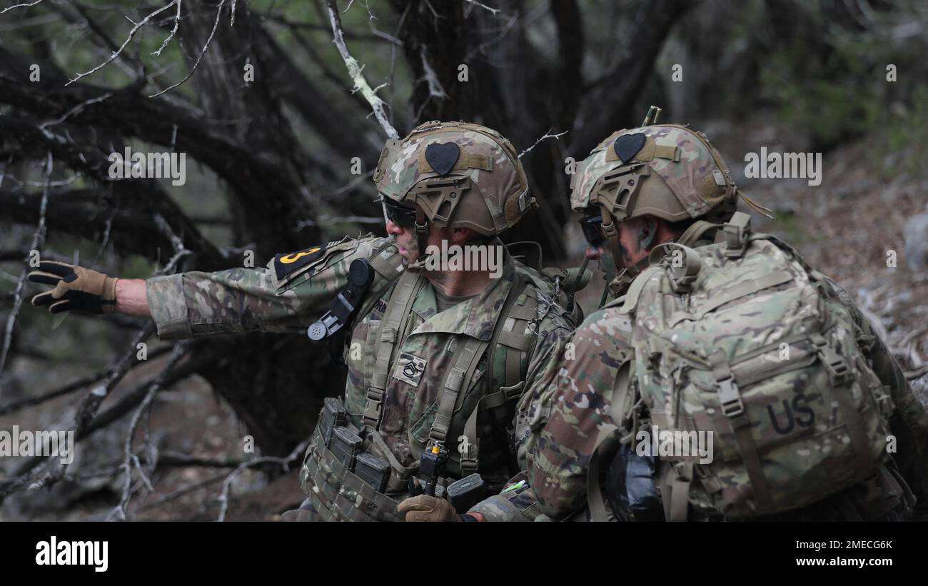 Sergeant First Class Brandon Rodriguez and Sergeant Andrew Row from 2nd Brigade Combat Team ...