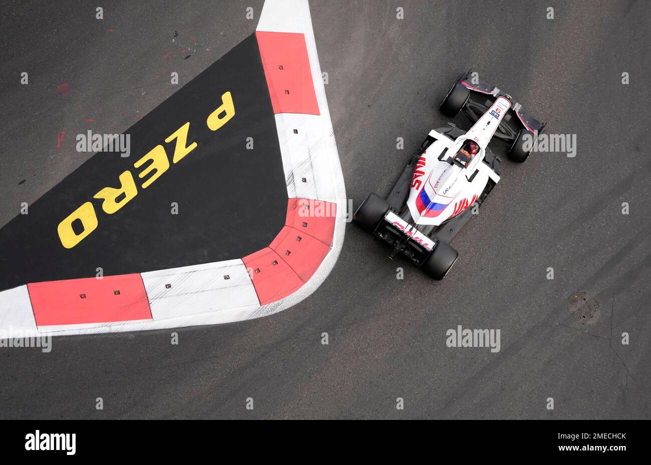 Haas driver Nikita Mazepin of Russia steers his car during the Formula ...