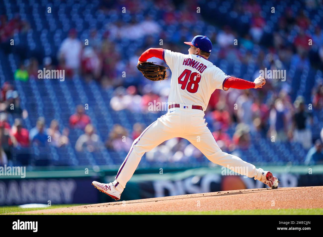 Philadelphia Phillies' Spencer Howard plays during a baseball game ...