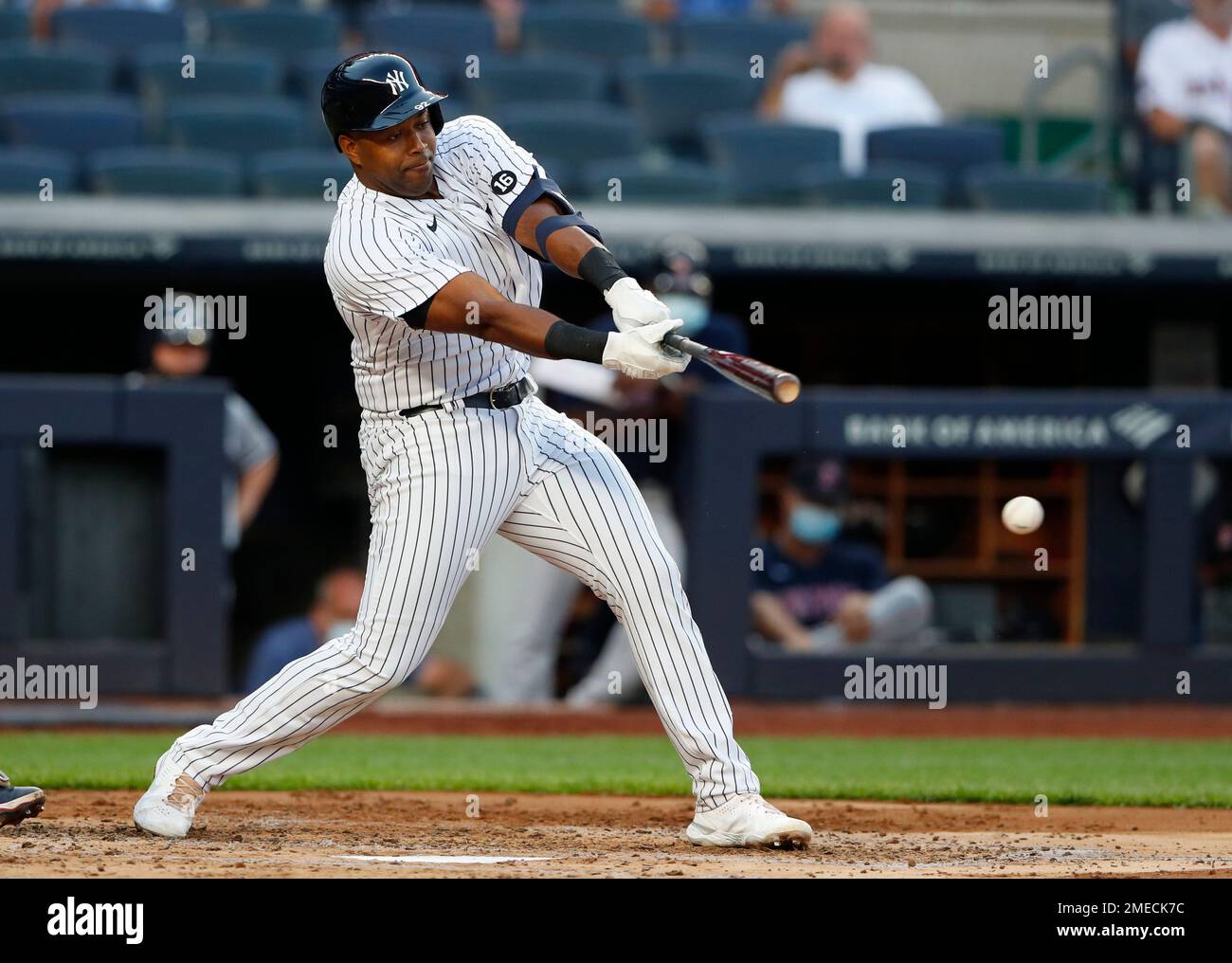 New York Yankees' Chris Gittens grounds out against the Boston Red Sox ...