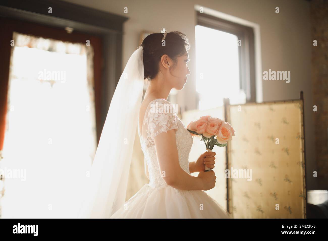 Bride and Groom Backs hugging and kissing couple no faces Stock Photo ...