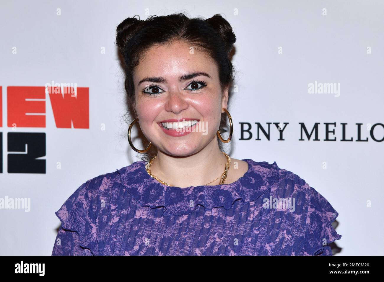 Ashley Perez Flanagan arrives at the New 42 outdoor celebration of arts ...