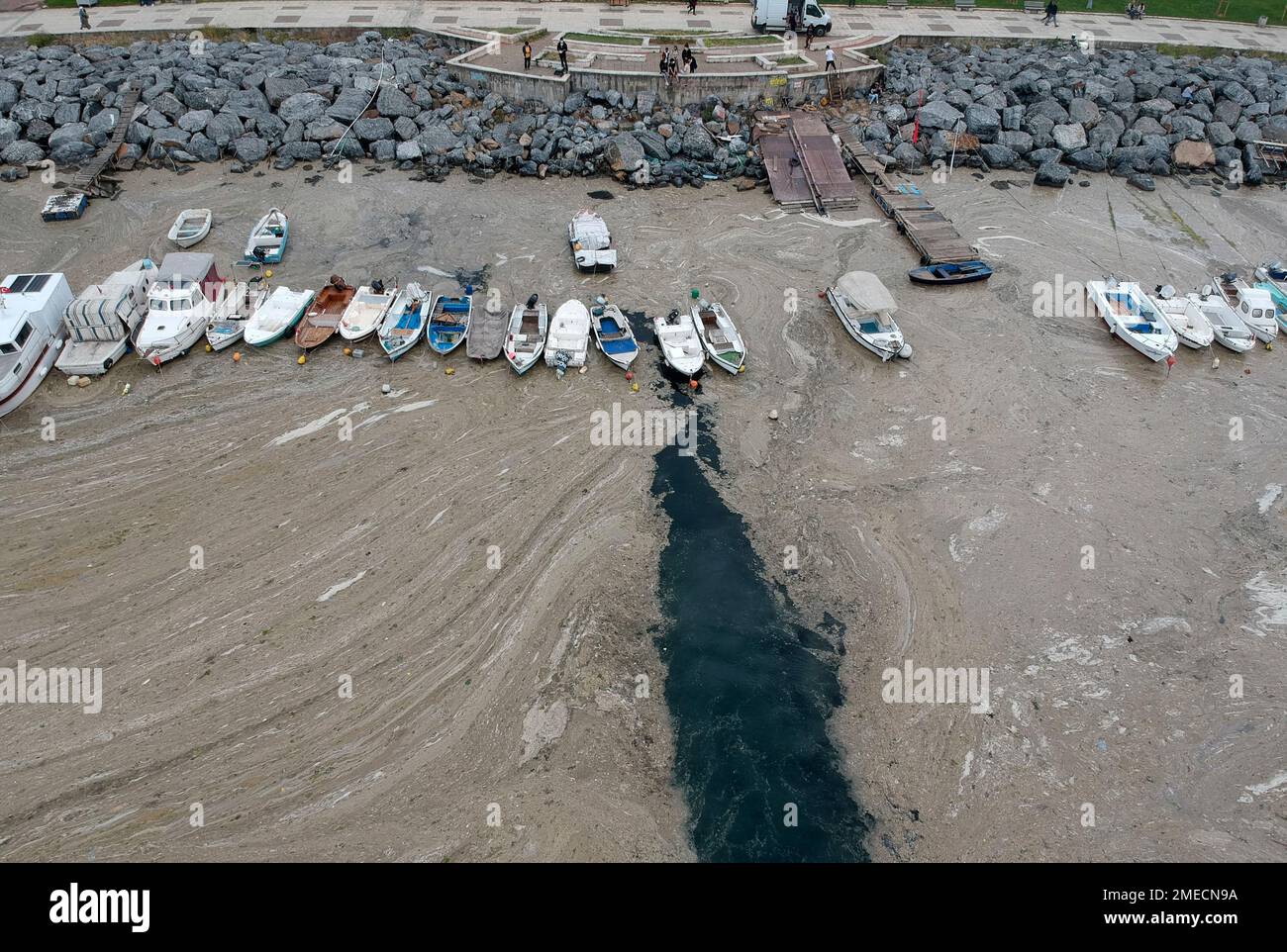 An aerial photo of Pendik port in Asian side of Istanbul, Friday, June ...