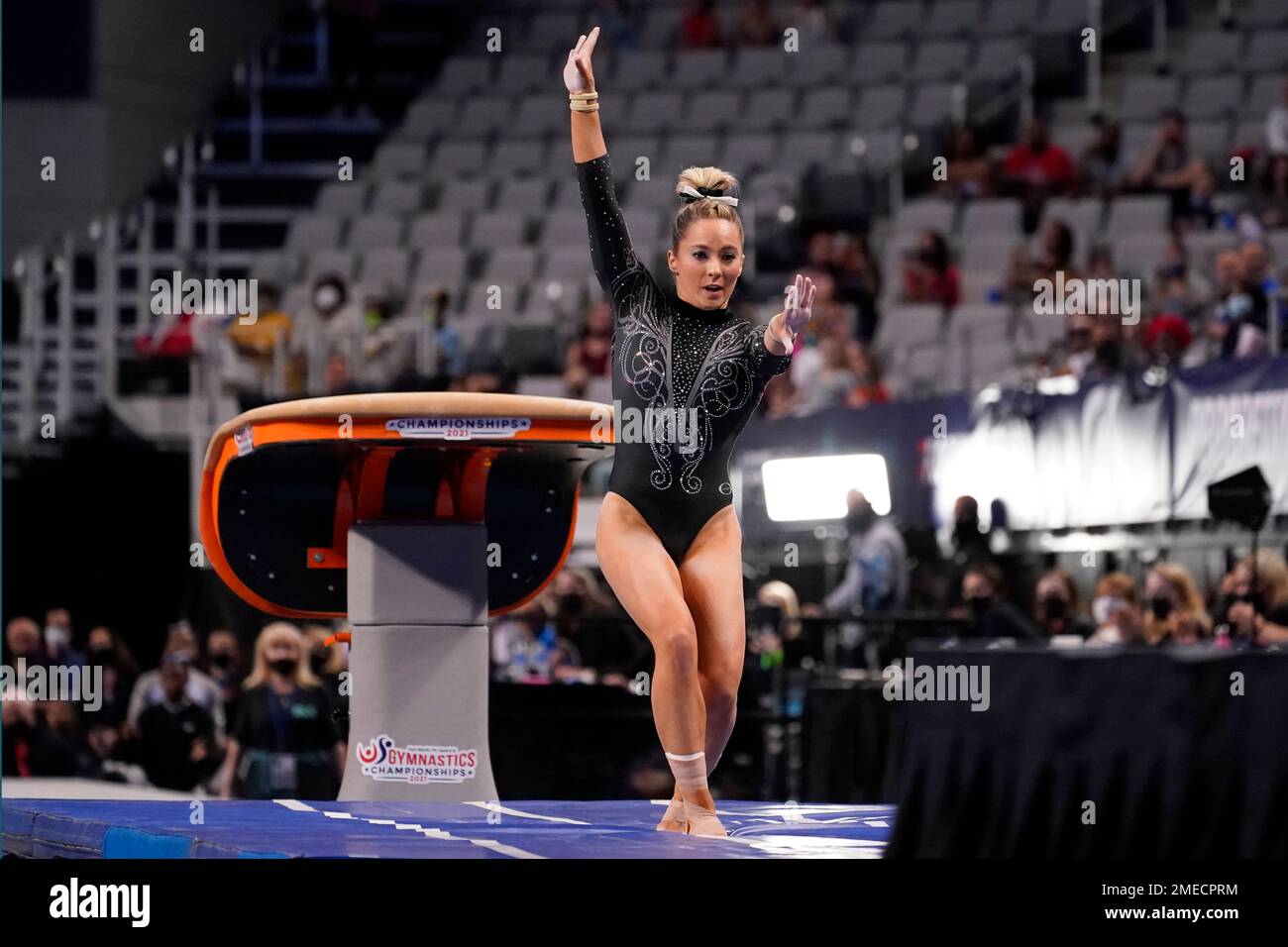 MyKayla Skinner competes on the vault during the U.S. Gymnastics ...