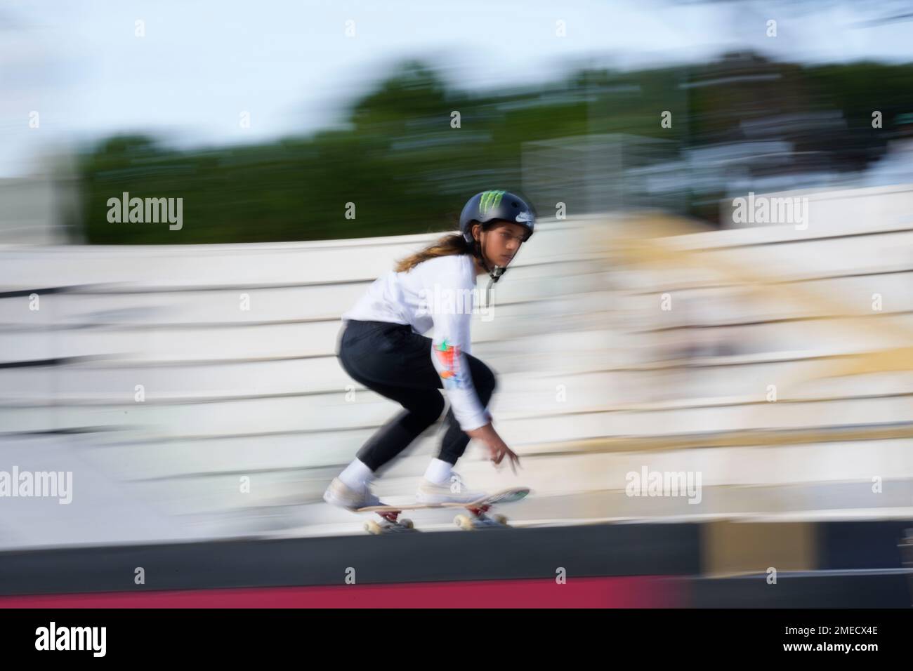 Rayssa Leal of Brazil competes in the Street Skateboarding World ...