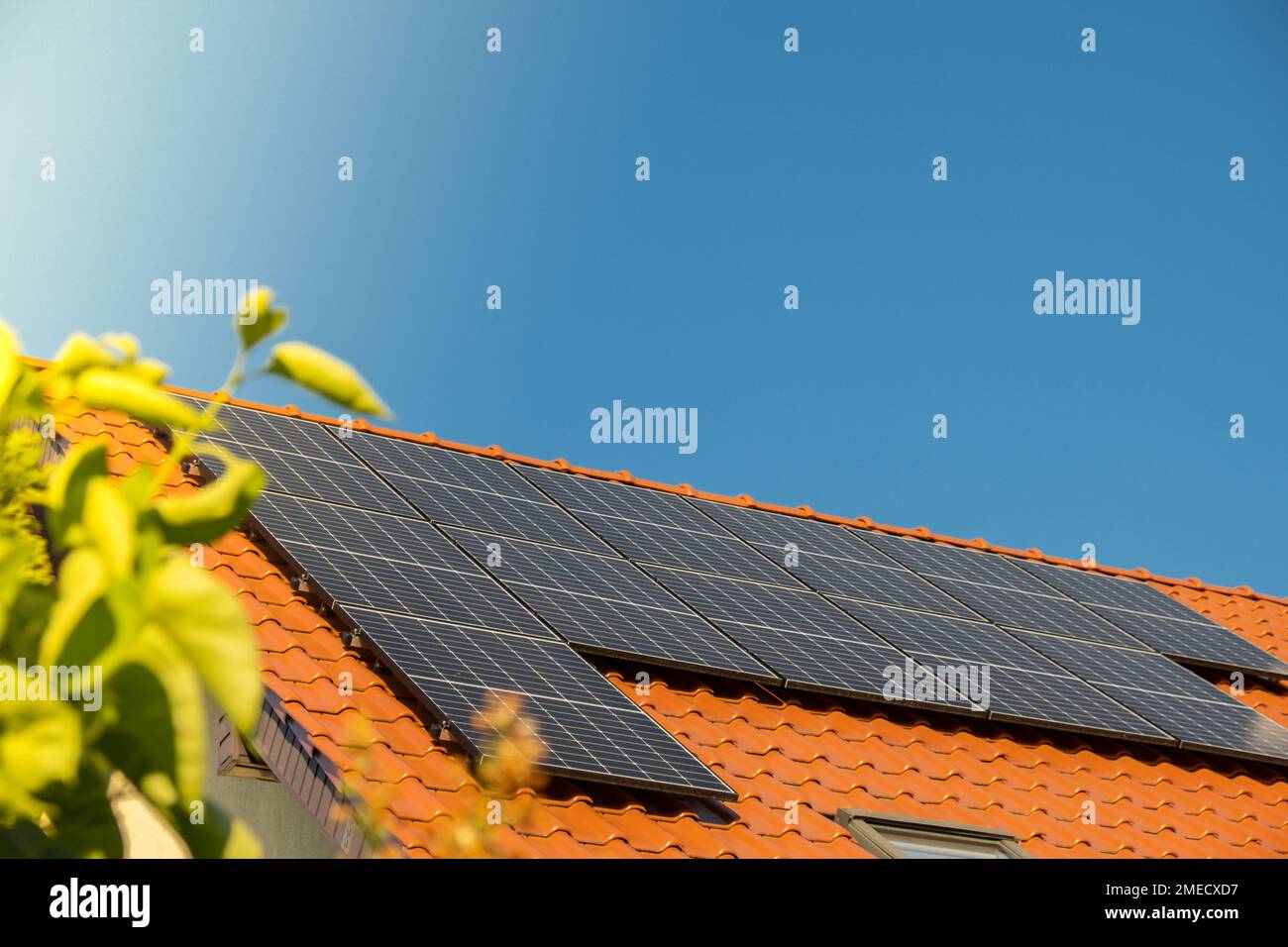 New ecologic house with solar panels Alternative to conventional energy ...