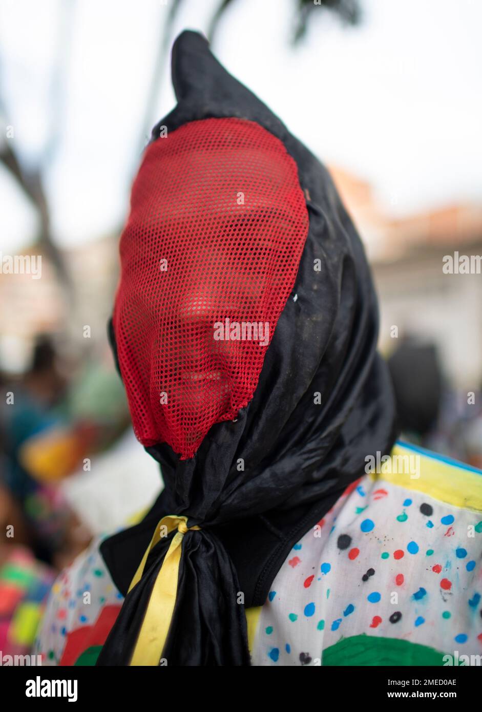A man dressed in a devil costume attends celebrations marking the ...