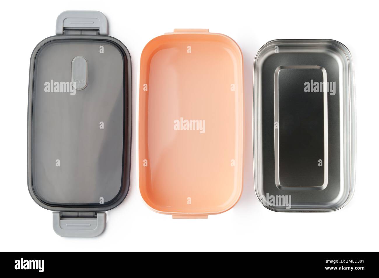 Plastic food box isolated on white background Stock Photo - Alamy