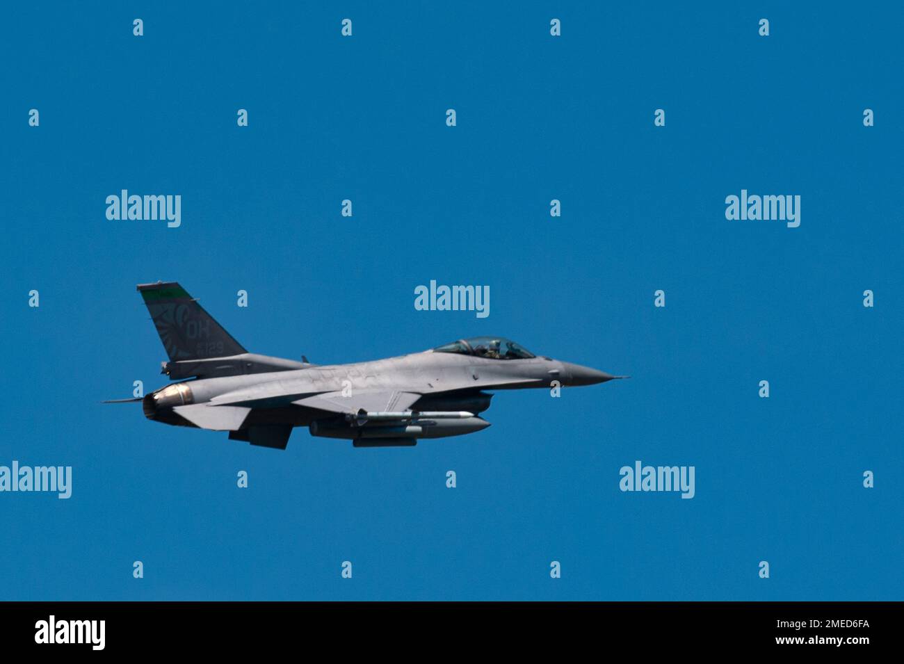 A U.S. Air Force F-16 Fighting Falcons assigned to the Ohio National ...