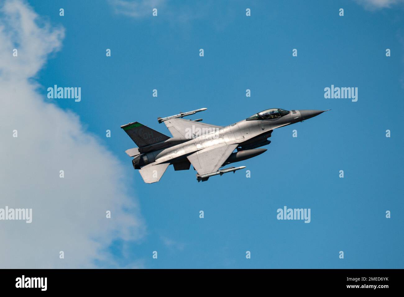 A U.S. Air Force F-16 Fighting Falcons assigned to the Ohio National ...
