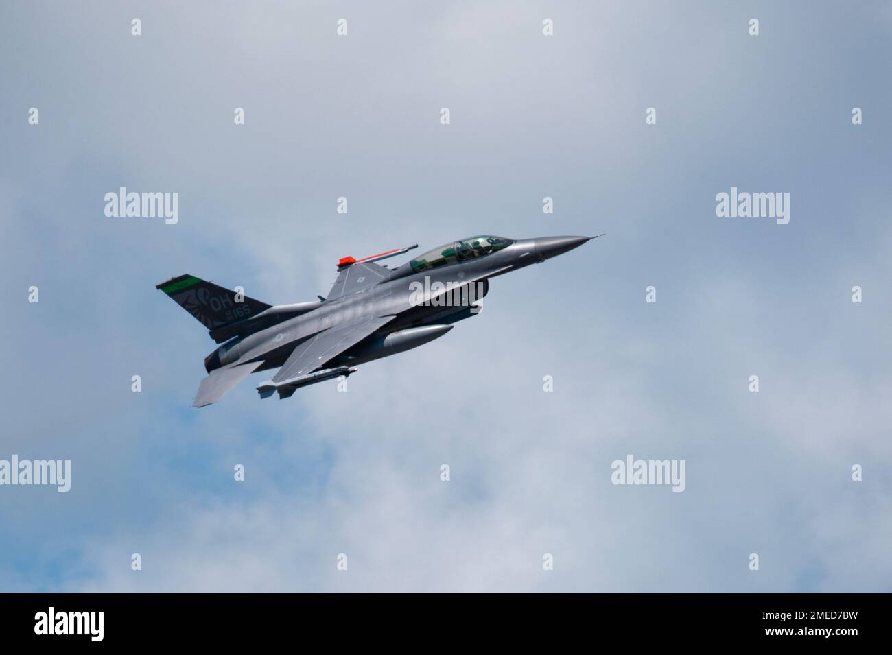 A U.S. Air Force F-16 Fighting Falcons assigned to the Ohio National ...