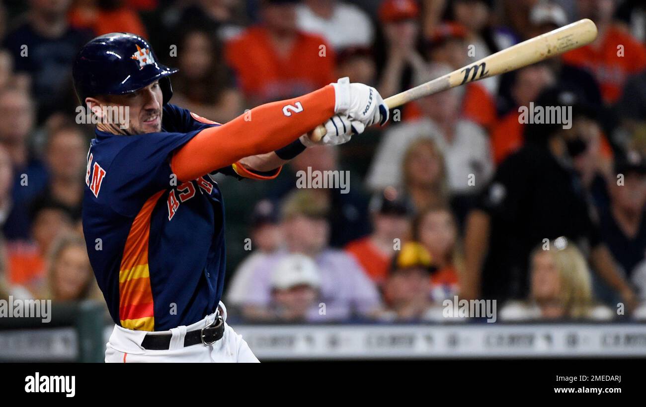 Houston Astros' Alex Bregman flies out in a baseball game San Diego ...