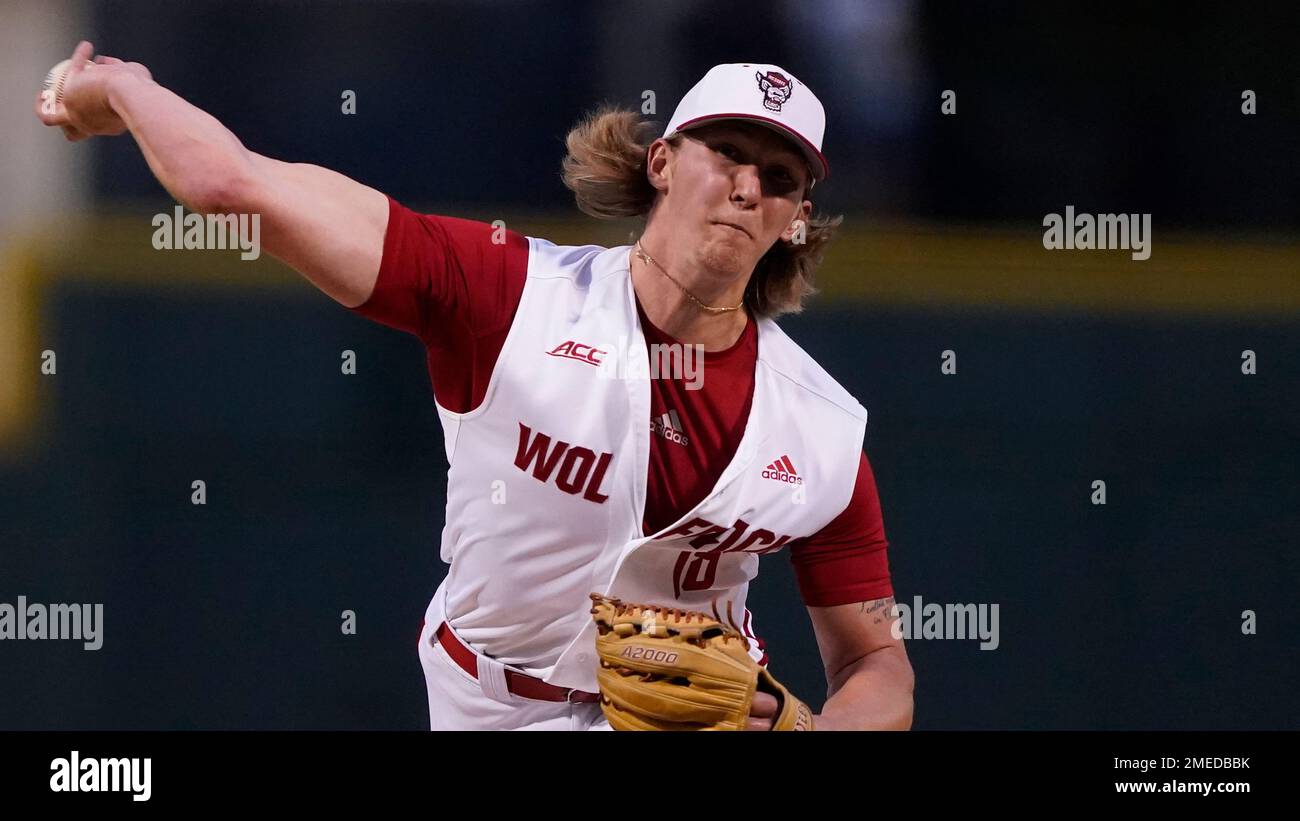 North Carolina State pitcher Andrew Tillery throws against North ...