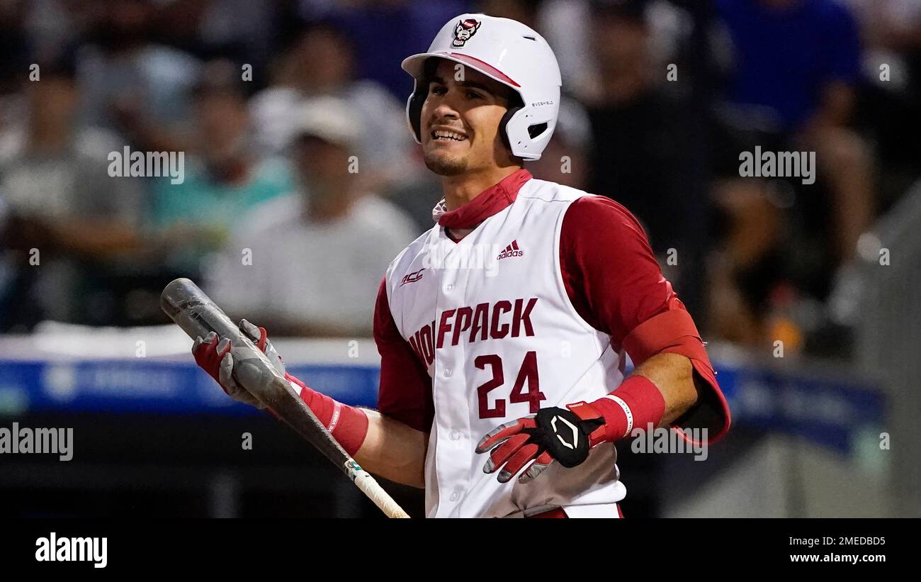 North Carolina State's Luca Tresh bats against North Carolina in an ...