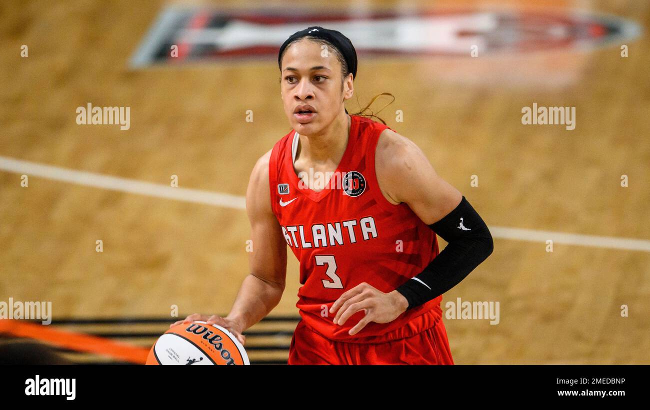 Atlanta Dream guard Chennedy Carter (3) in action during a WNBA ...