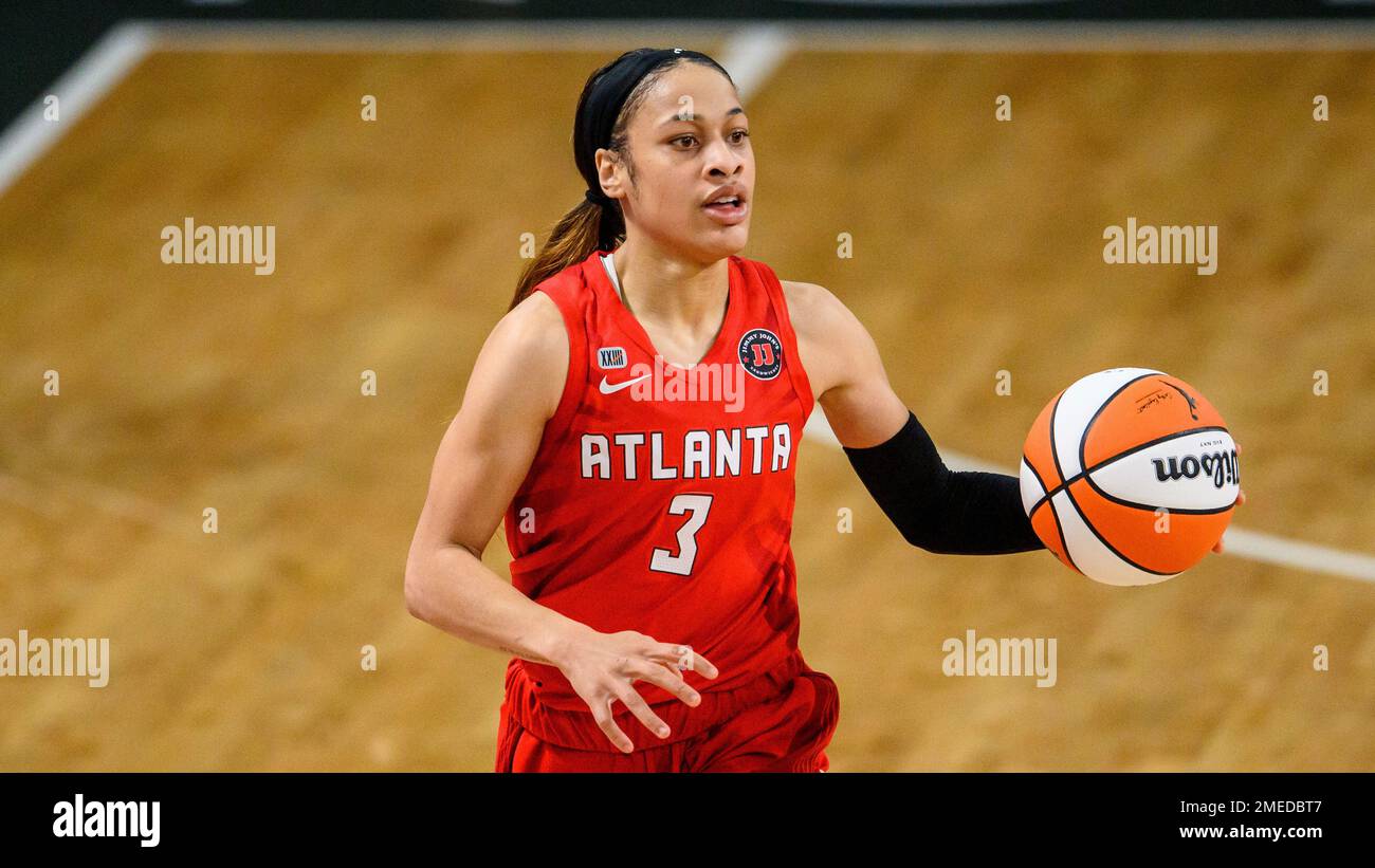 Atlanta Dream guard Chennedy Carter (3) in action during a WNBA ...