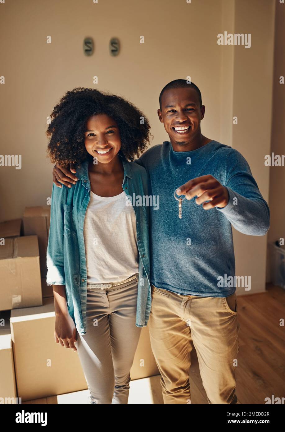 Now we can come and go as we please. Portrait of a cheerful young ...