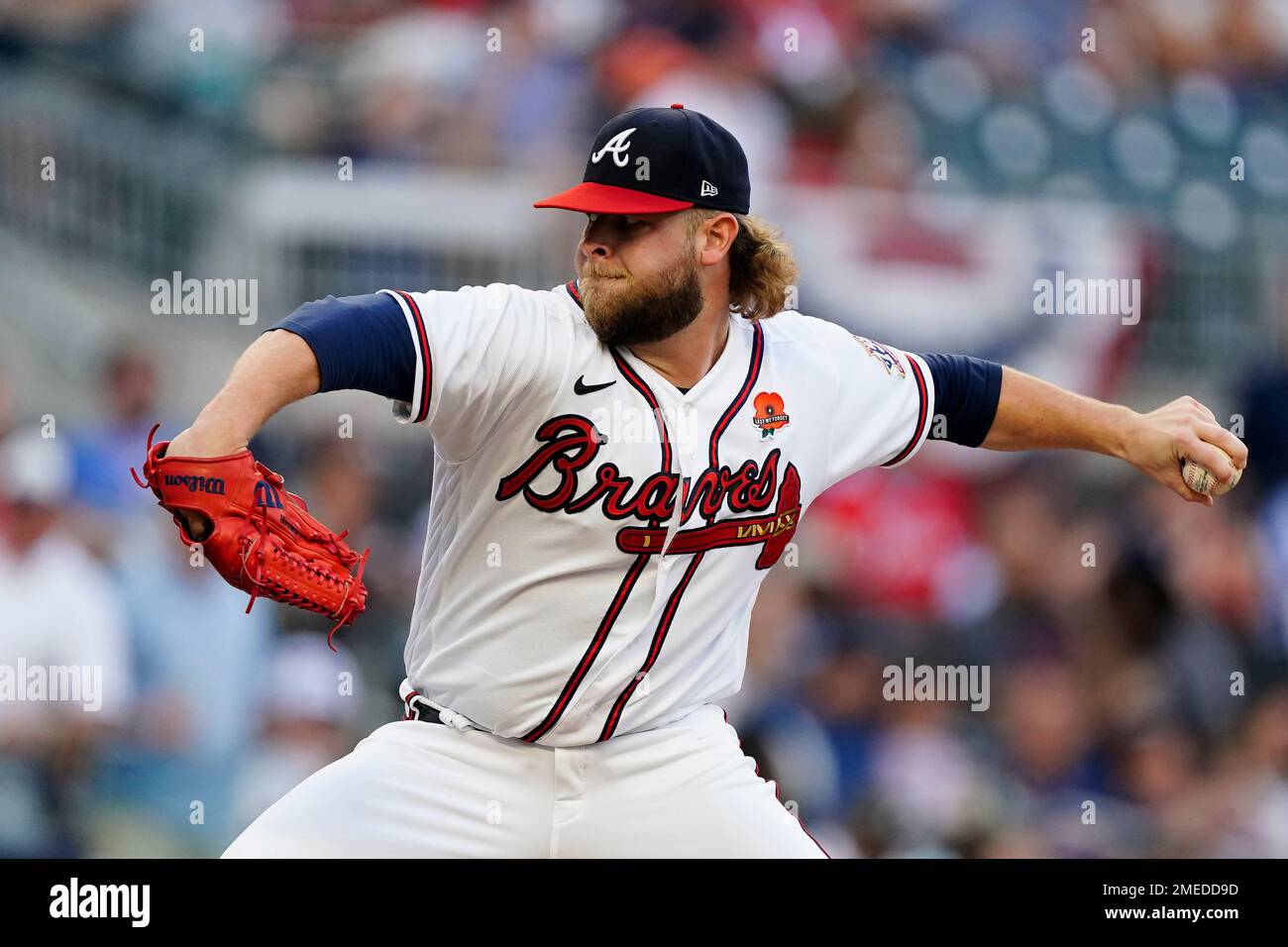 Atlanta Braves relief pitch A.J. Minter works against the Washington ...