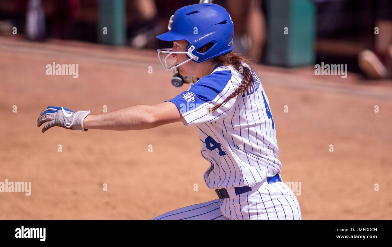 Kentucky outfielder Renee Abernathy (4) during an NCAA softball game on ...