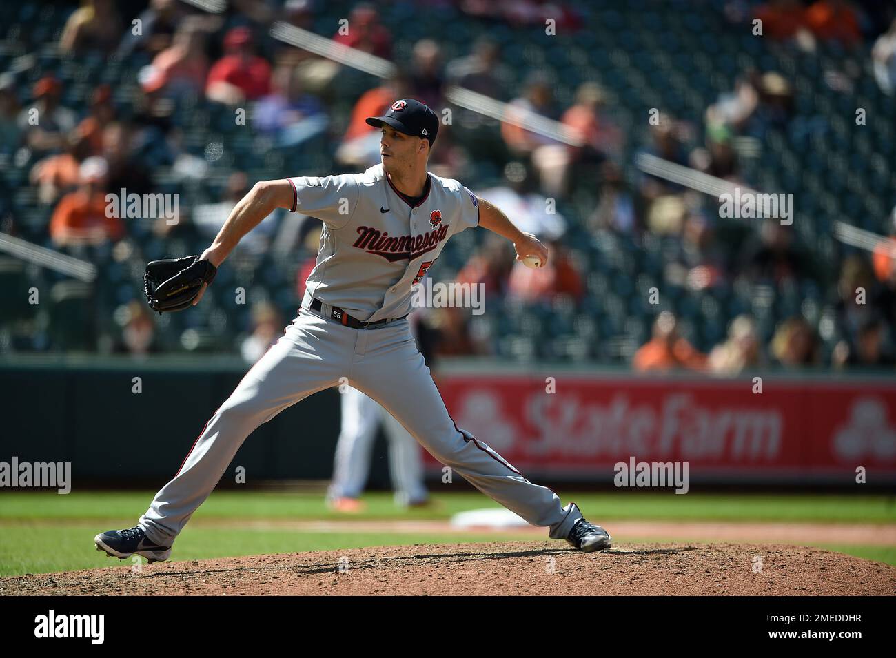Minnesota Twins pitcher Taylor Rogers delivers against the in a ...